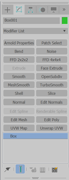 How to select and apply Object Modifiers quickly in 3ds Max