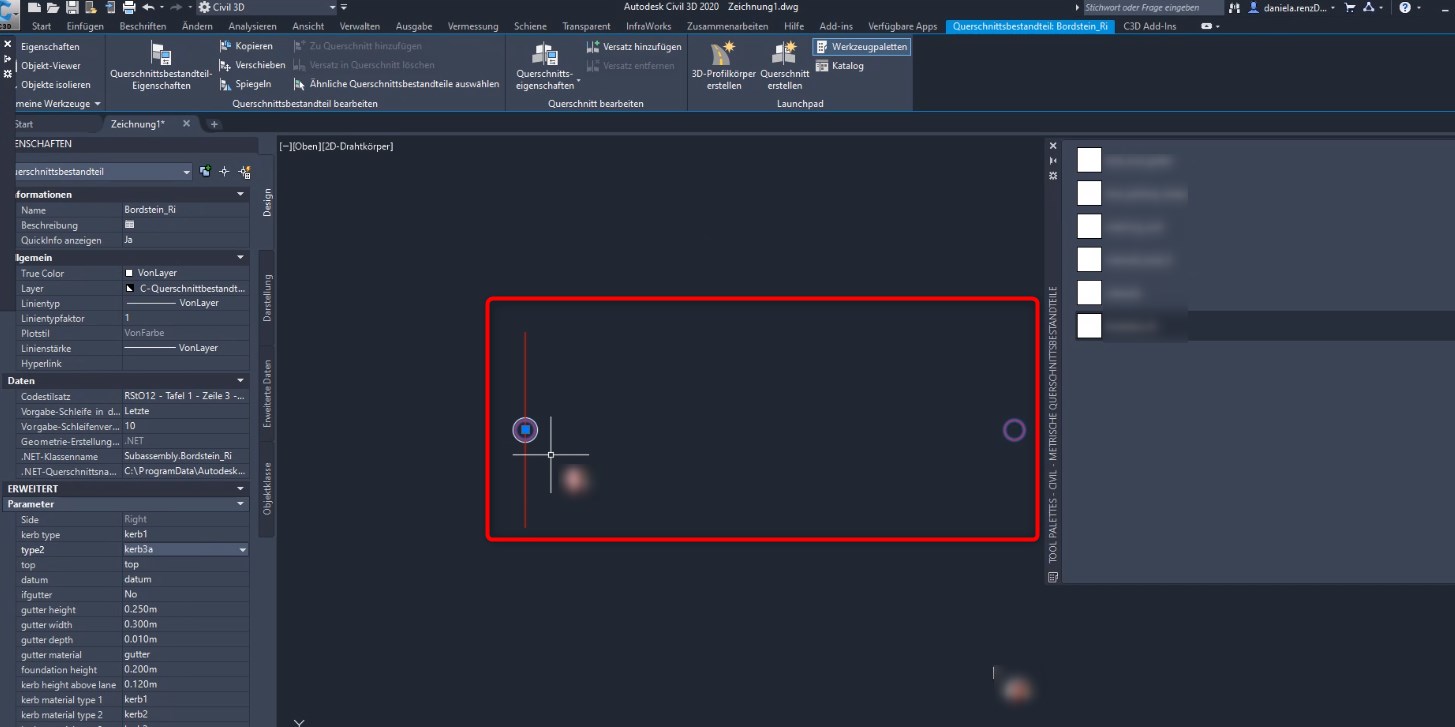 Custom subassembly does not display correctly in Civil 3D