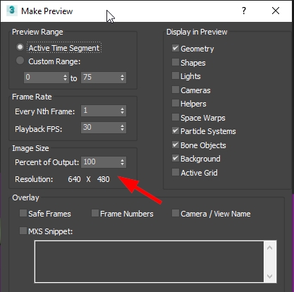 Preview animations created with a larger frame range set at 100% Image ...