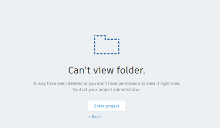"Can't view folder" appears when trying to access Document Management in BIM 360/Docs in ACC