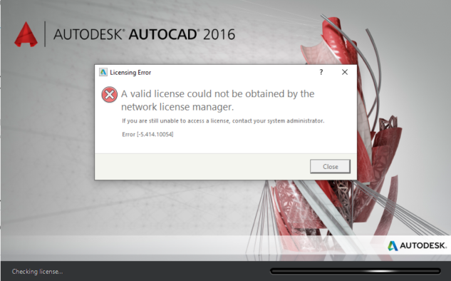 [启动网络许可时出现错误–5.414.10054]
