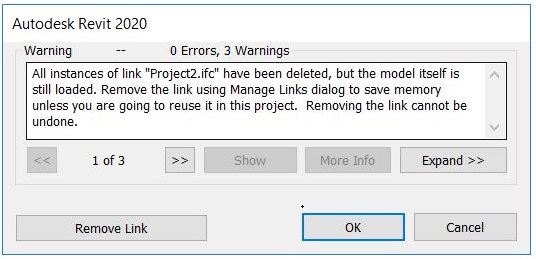 Linked IFC file is not properly aligned in Revit