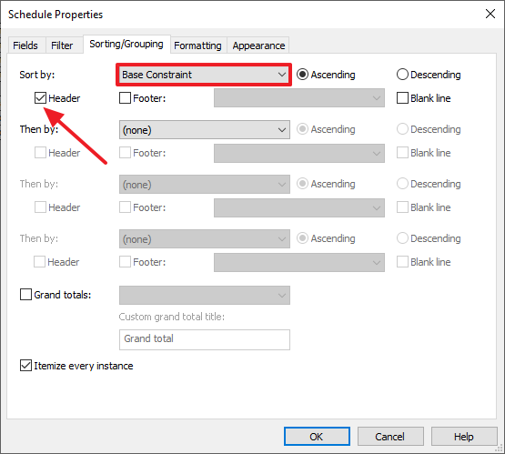 How To Create A Wall Schedule Split By Levels In Revit