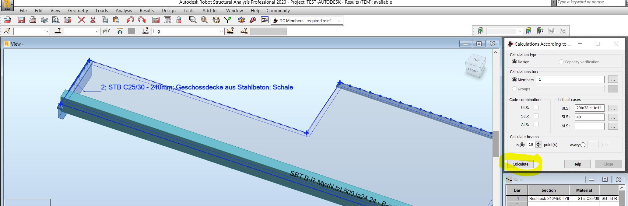 Results from RC bar required reinforcement and RC beam provided reinforcement different for the ...