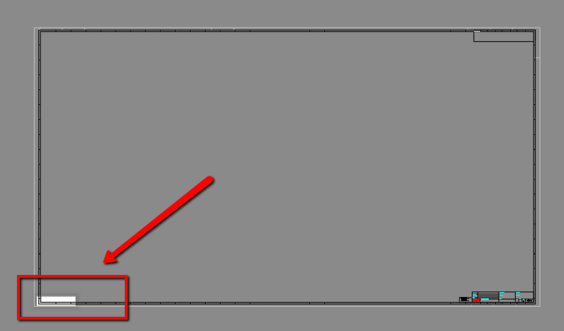 The title block is too big compared the plot area of the layout in AutoCAD based products