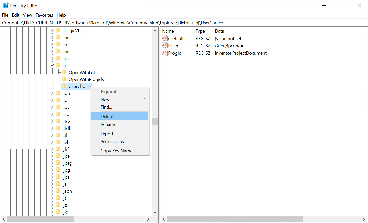Double-click on .ipj file opens the last active project file after update 2020.3 of Inventor