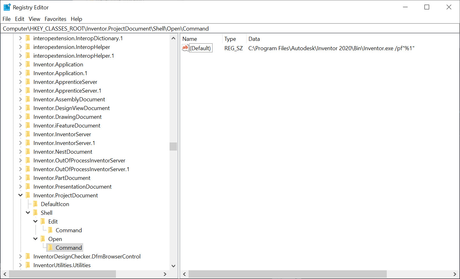 Double-click on .ipj file opens the last active project file after update 2020.3 of Inventor