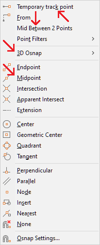 How to customize keytips on the osnap menu in AutoCAD