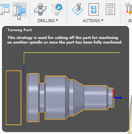 How to backside chamfer a cylinder before parting off in Fusion 360