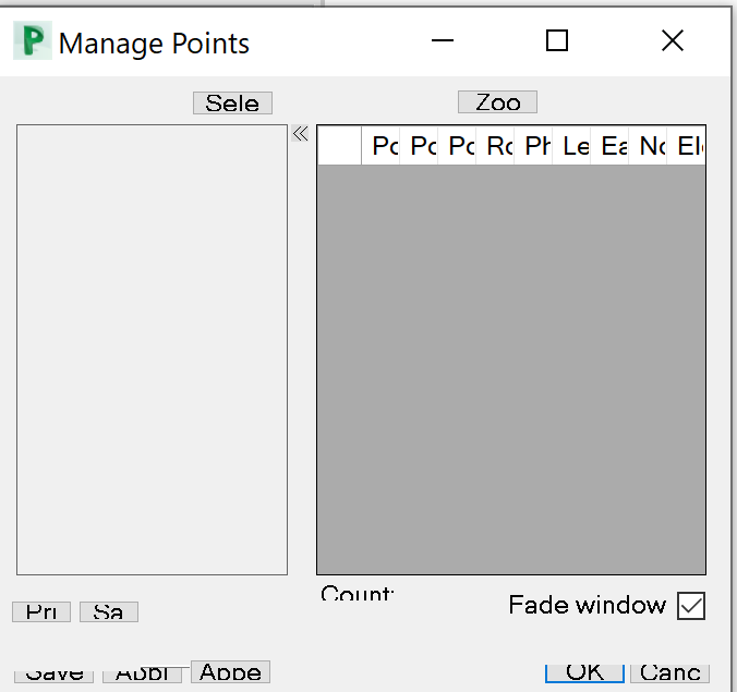 Buttons are too small and compressed when using Manage Points within ...