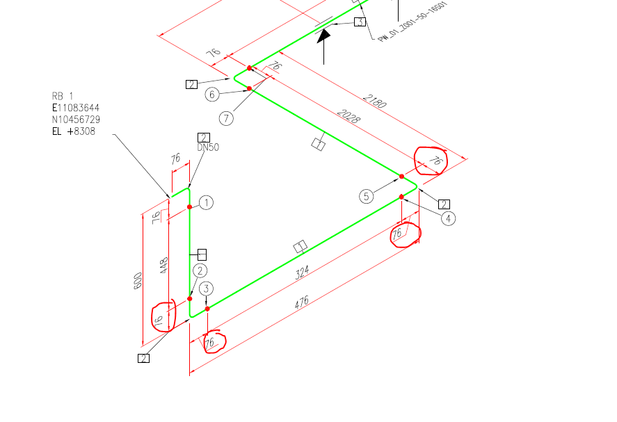 How to dimension elbows in AutoCAD Plant 3D isometric drawings?