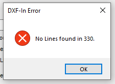 "No Lines found in 330" when trying to import a DXF file into Hydraflow ...