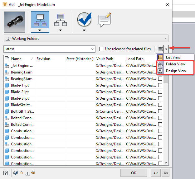 Vault client crashes when using the Get scroll bar in List View