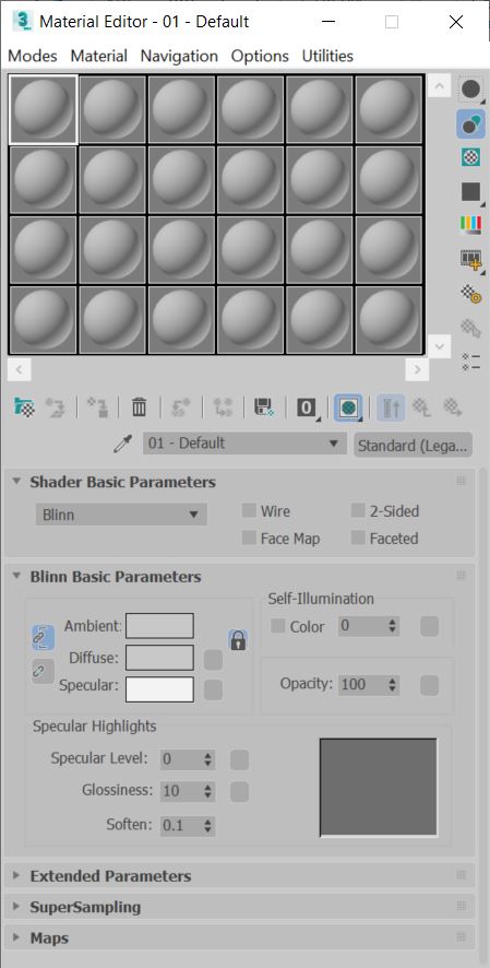 How to change the default Material Editor Sample Slot types when starting 3ds Max