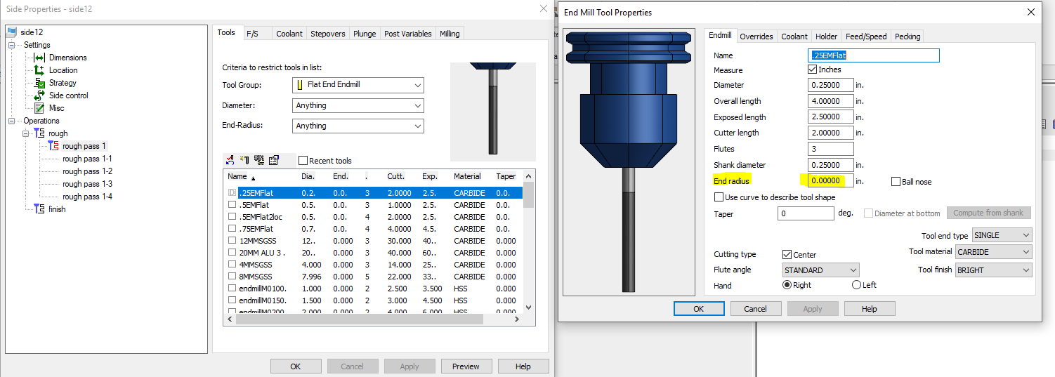 Why do some tools have an asterisk in front of them in the Operation ...