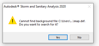 Unable to Open Model in Storm in Sanitary Analysis (SSA) in Civil 3D