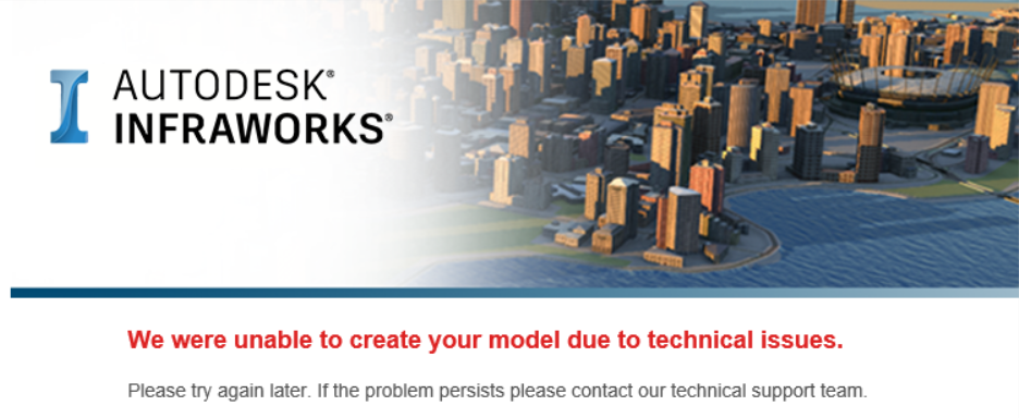 We Were Unable To Create Your Model Due To Technical Issues When Creating A Model Using Model 8825