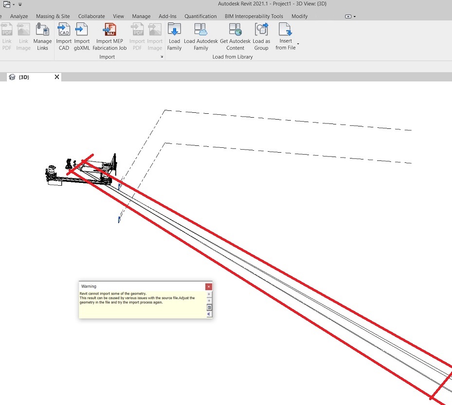  Revit Cannot Import Some Of The Geometry Warning When Importing DWG Into Revit Revit 