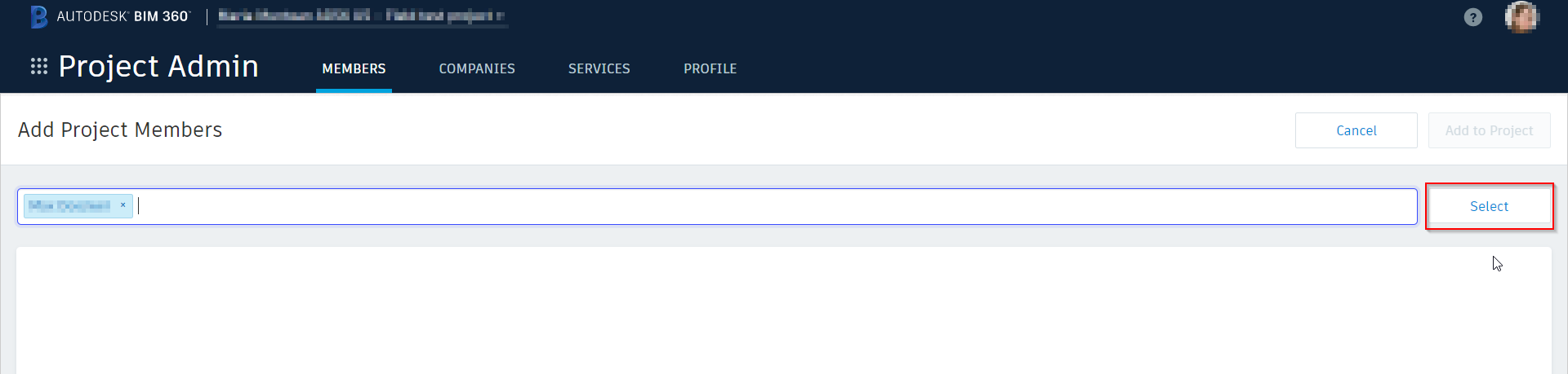 How to add new member to a project in BIM 360