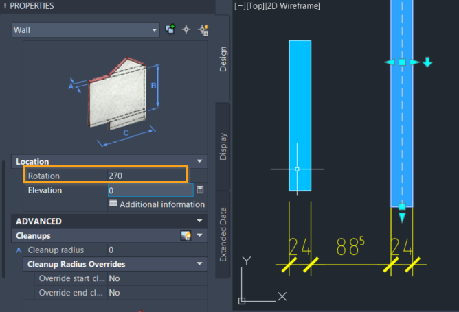 在 AutoCAD Architecture 中，工程建设标注显示 0 而不是墙测量