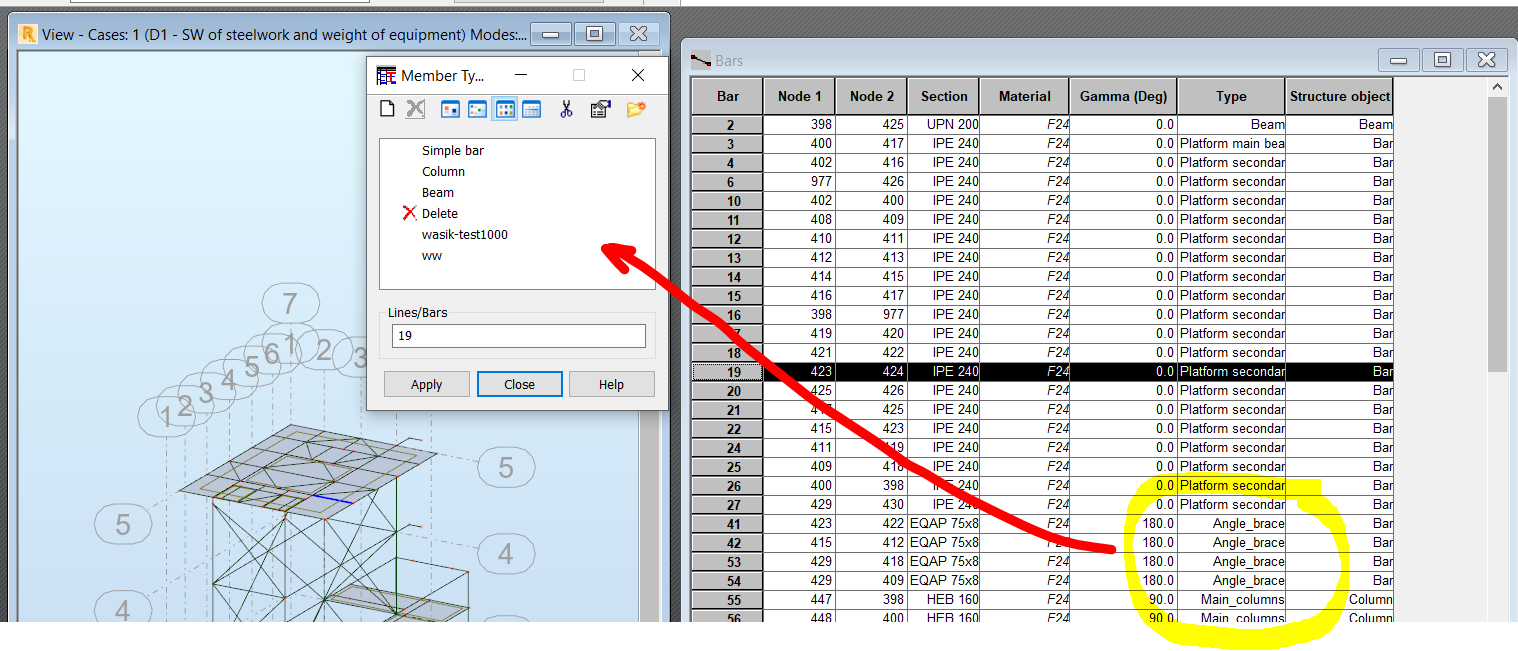 Selected bars or groups of bars are ignored while steel members code checking in Robot ...