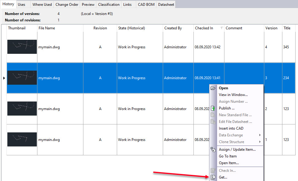 리비전 관리를 사용하지 않는 경우 이전 파일에 대한 Vault의 Pack and Go에 링크된 버전이 포함되지 않습니다