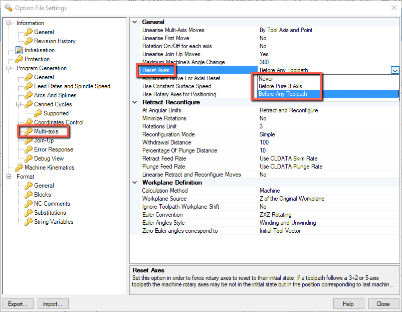 Problem With Post Processed Nc Output A Axis Not Unwinding Between