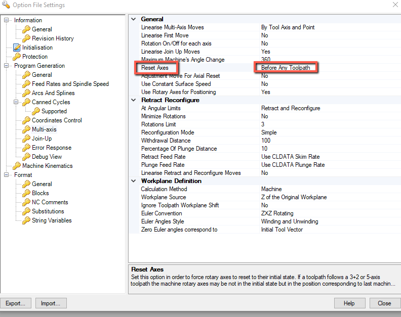Problem With Post Processed Nc Output A Axis Not Unwinding Between