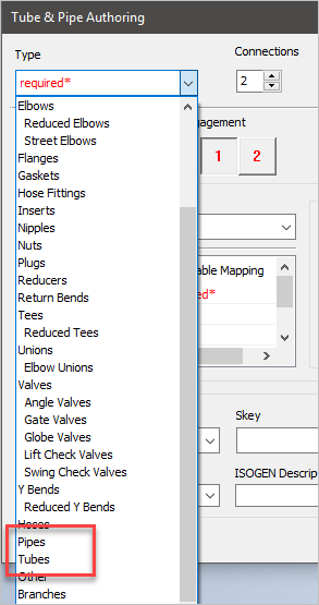 Difference between 'Tubes' and 'Pipes' when authoring T&P part in Inventor