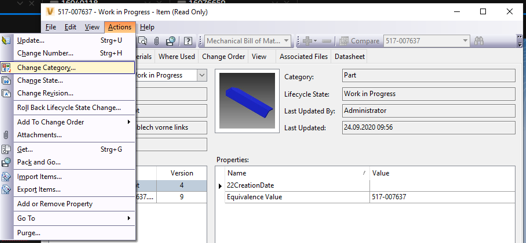 How to assign item category when assigning an item from a file for the first time in Vault
