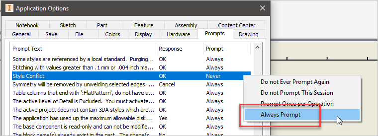 Styles From The Template Are Not Used When Creating A File In Inventor