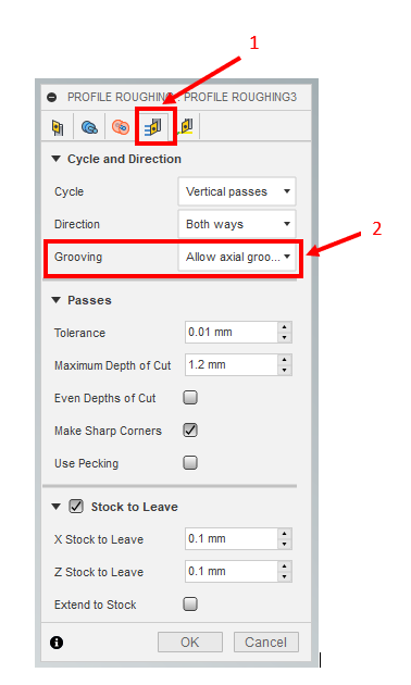 How to use a Roughing and Finishing profile strategy in the same way as the old turning profile ...