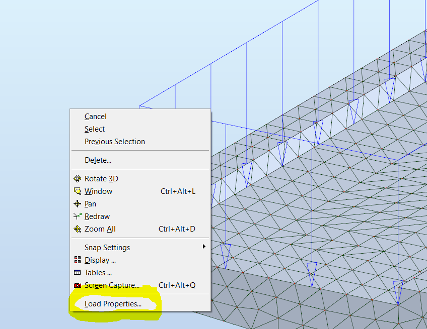 How to change a load value in Robot Structural Analysis