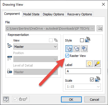 Mesh fence part not shown correctly on an Inventor assembly drawing