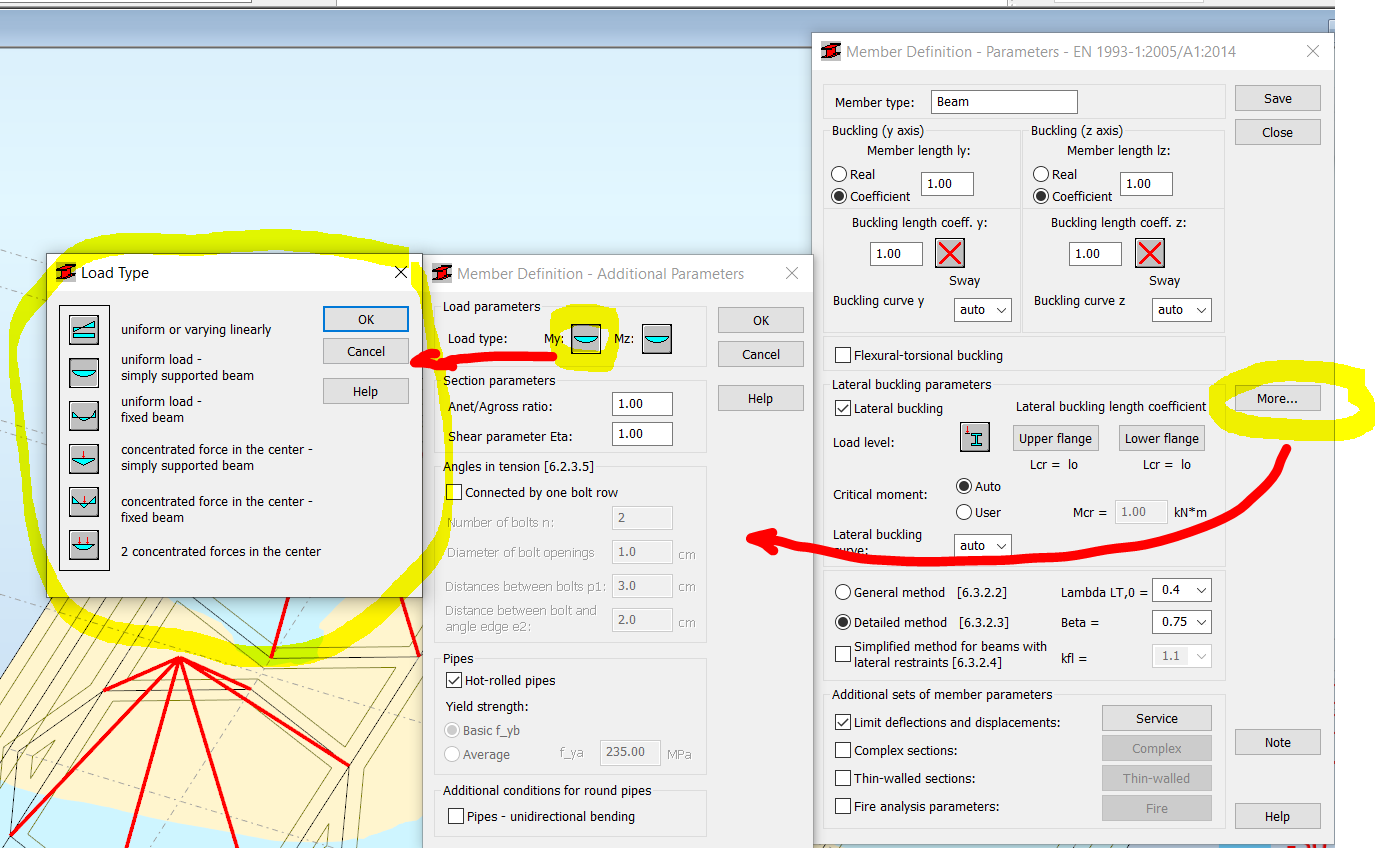 What is a purpose of using load type in steel member parameters ...