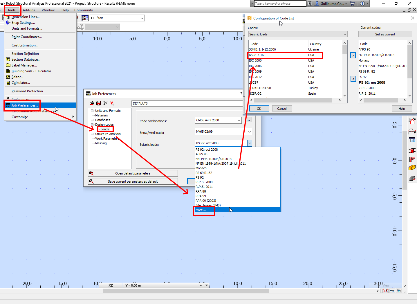 Where to find the IBC2015 /ASCE 7-16 seismic design code in Robot ...