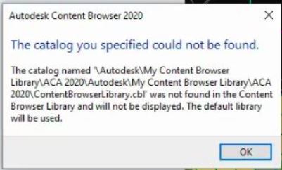 Content Browser does not work in AutoCAD Architecture or AutoCAD MEP