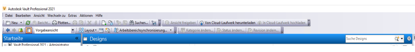 Installation of Vault Data Standard mixes up Vault Client menus and toolbars