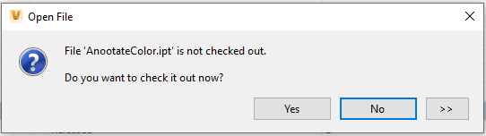 Files are checked out automatically without prompt when opening from Vault