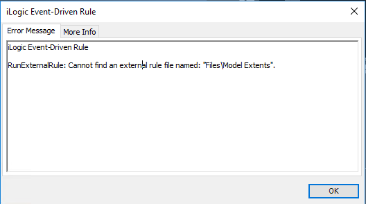 iLogic Event-Driven Rule Cannot find external rule file folder within Inventor