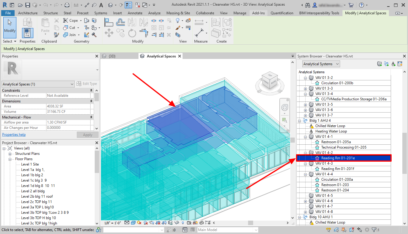 After creating Energy Model, the shape of Analytical Spaces does not ...