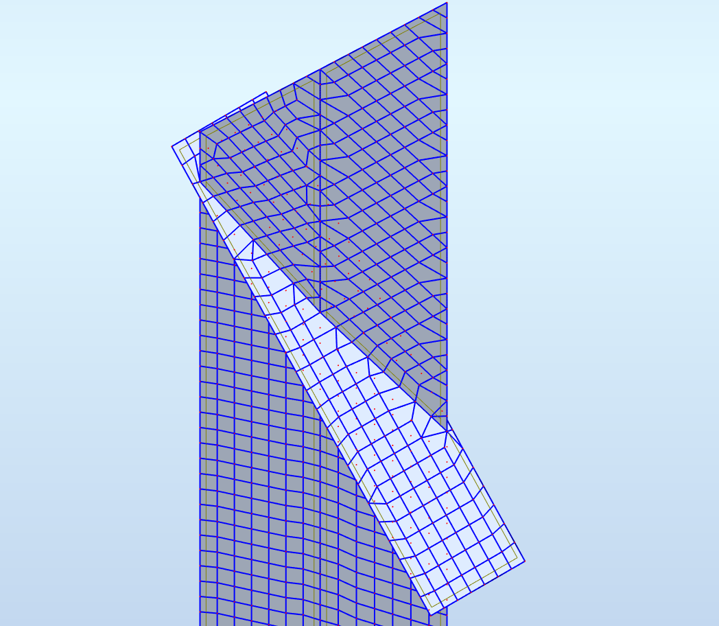 How to mesh intersecting panels in Robot Structural Analysis