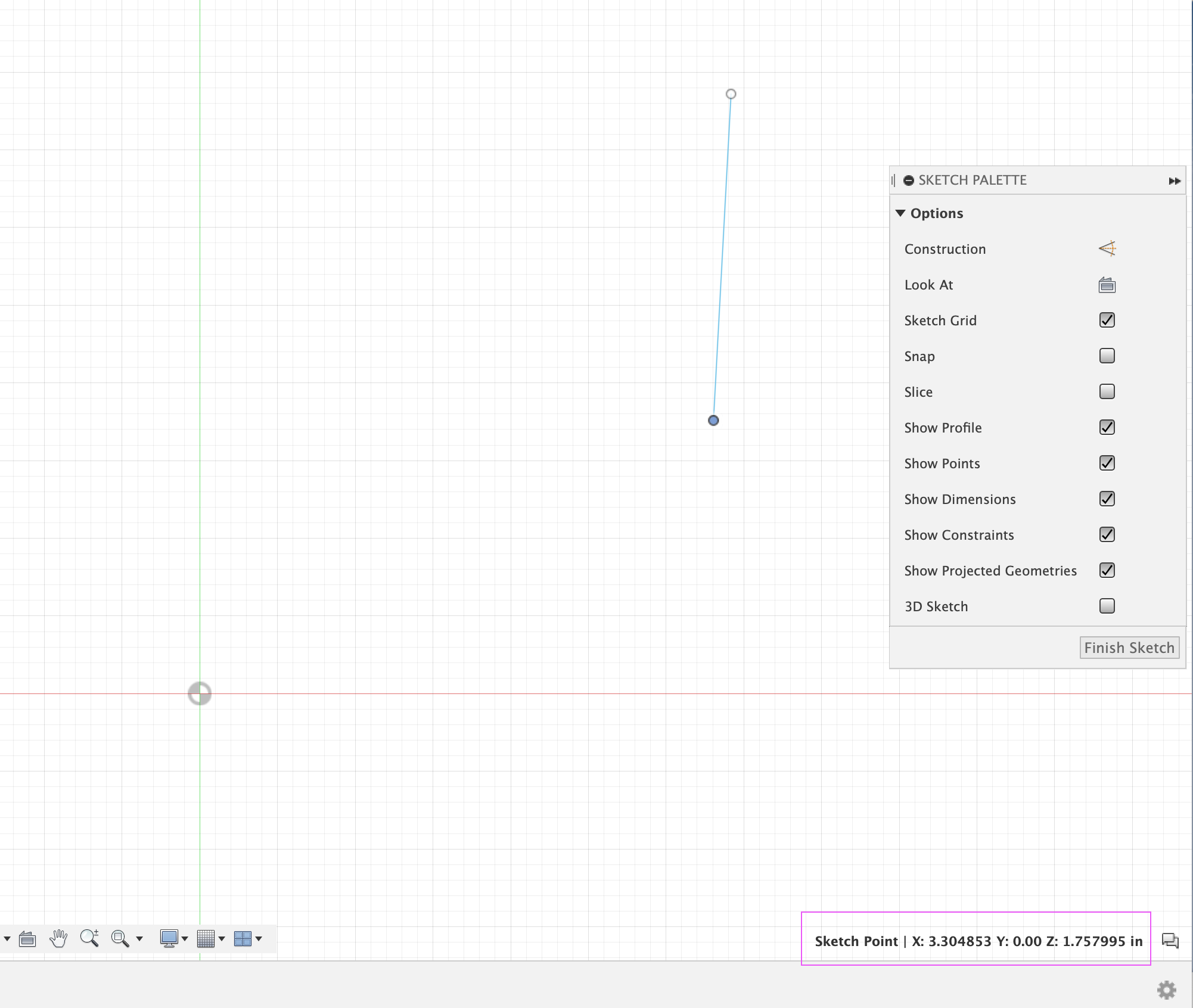 How to view XYZ coordinates in Fusion