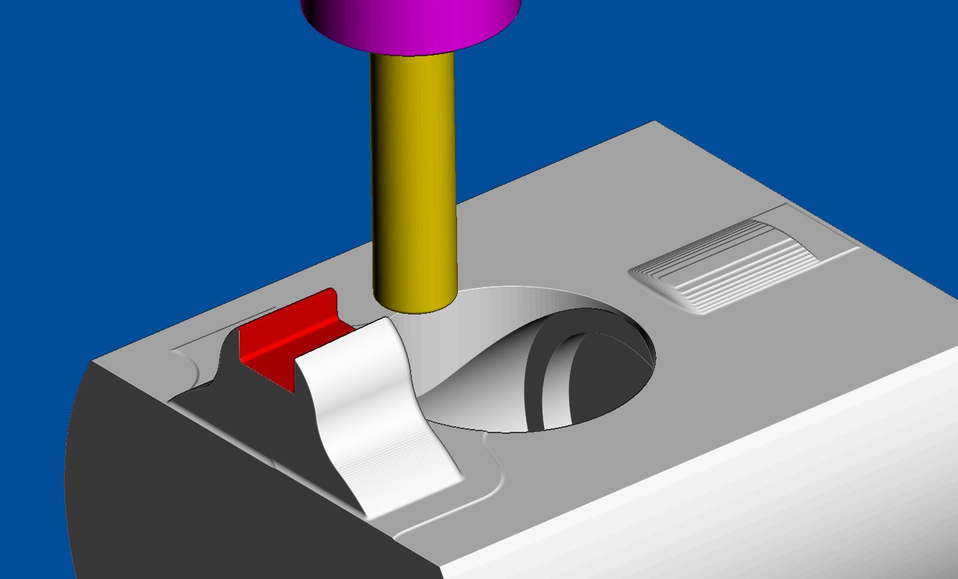 "A possible rapid move into the stock has been detected." warning from ViewMill simulation in ...