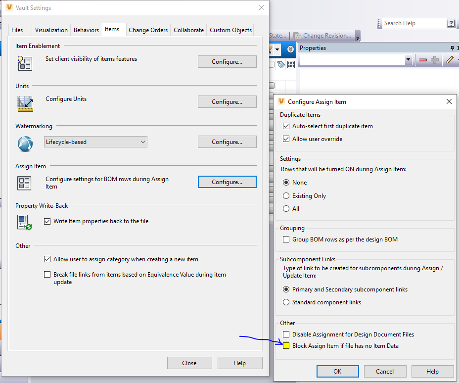After import from PSP to Vault, the connections between items and files get lost when updating ...