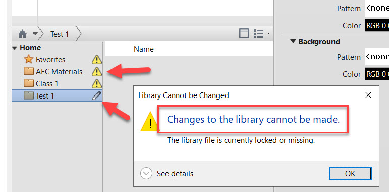 Error: "The library file is currently locked or missing" when trying to ...