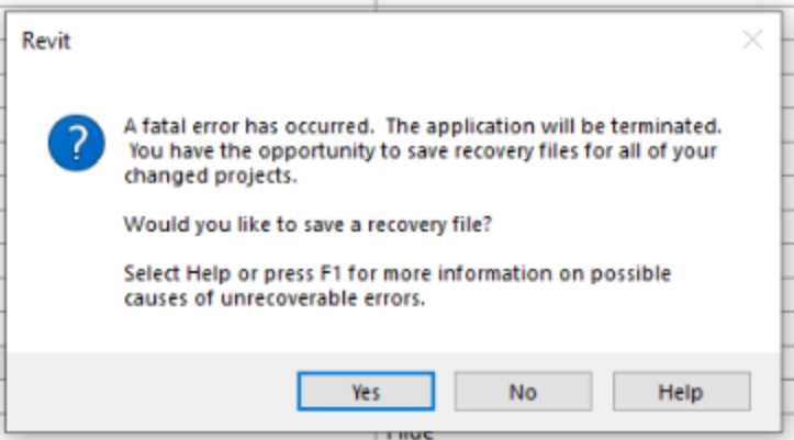  A Fatal Error Has Occurred The Application Will Be Terminated Error 