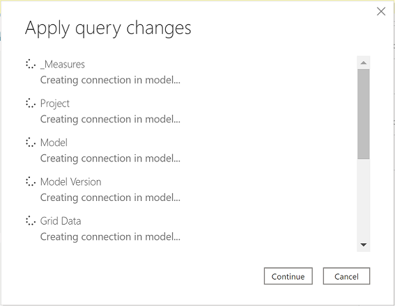 Apply query changes stuck in processing when setting up an Assemble ...