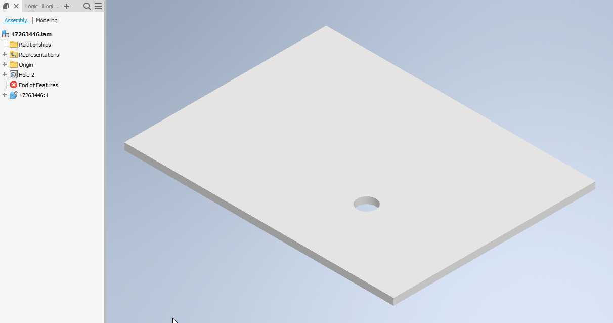Appearance of part face gets replaced after adding a hole in an ...