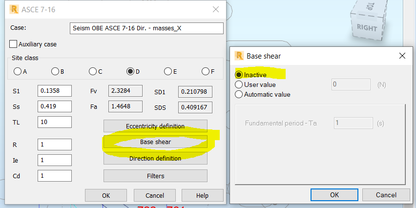 Reactions smaller than expected while seismic analysis according to ASCE 7-16 in Robot ...